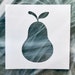 Pear Stencil Reusable Pear Stencil Stencil of Pear Large - Etsy