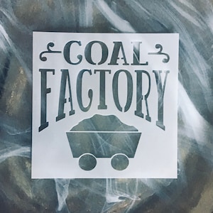 Coal Factory Stencil, Christmas Stencil, Coal Factory Stencil ...