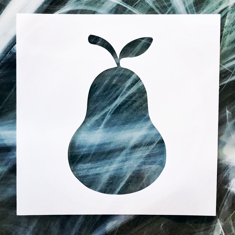 Pear Stencil Reusable Pear Stencil Stencil of Pear Large - Etsy