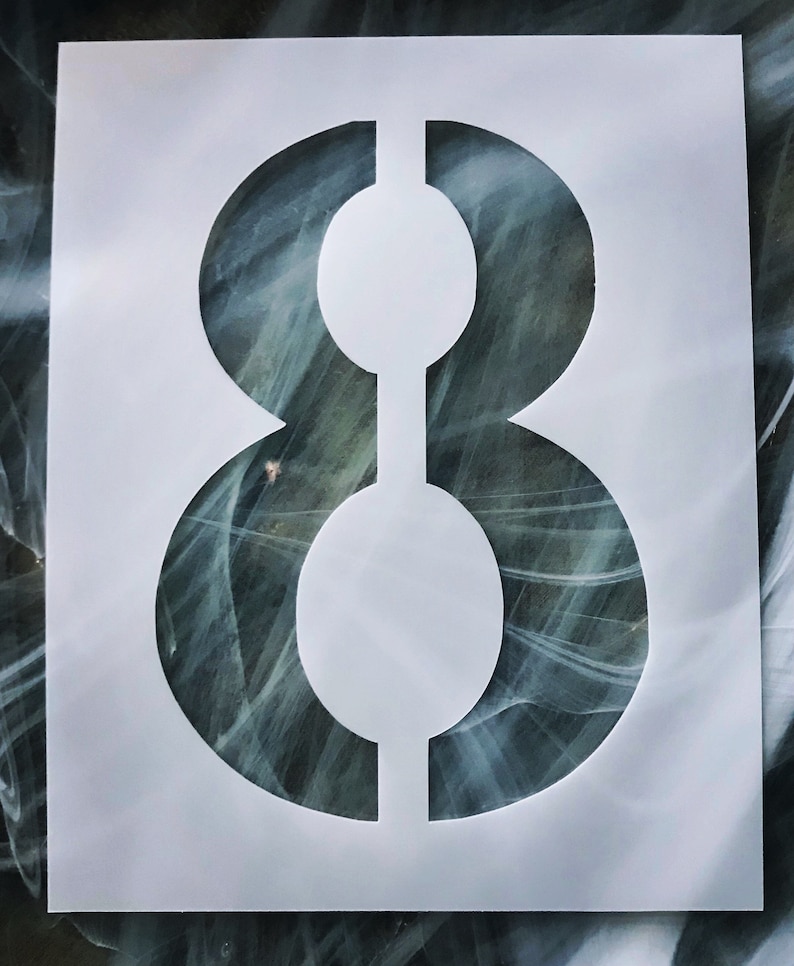 Eight Stencil Reusable Number Eight Stencil Birthday - Etsy
