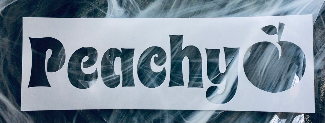 Peachy Word Art Stencil: Reusable Mylar Graffiti Stencil - Etsy