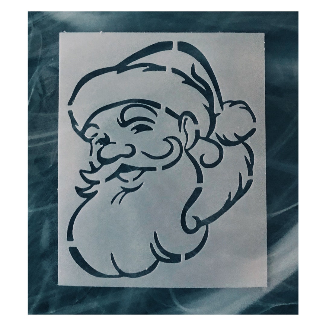 Santa Claus Stencil, Vintage Santa Stencil, Retro Santa Claus Stencil ...