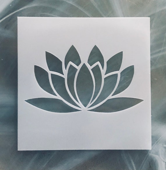 Simple Lotus Flower Stencil
