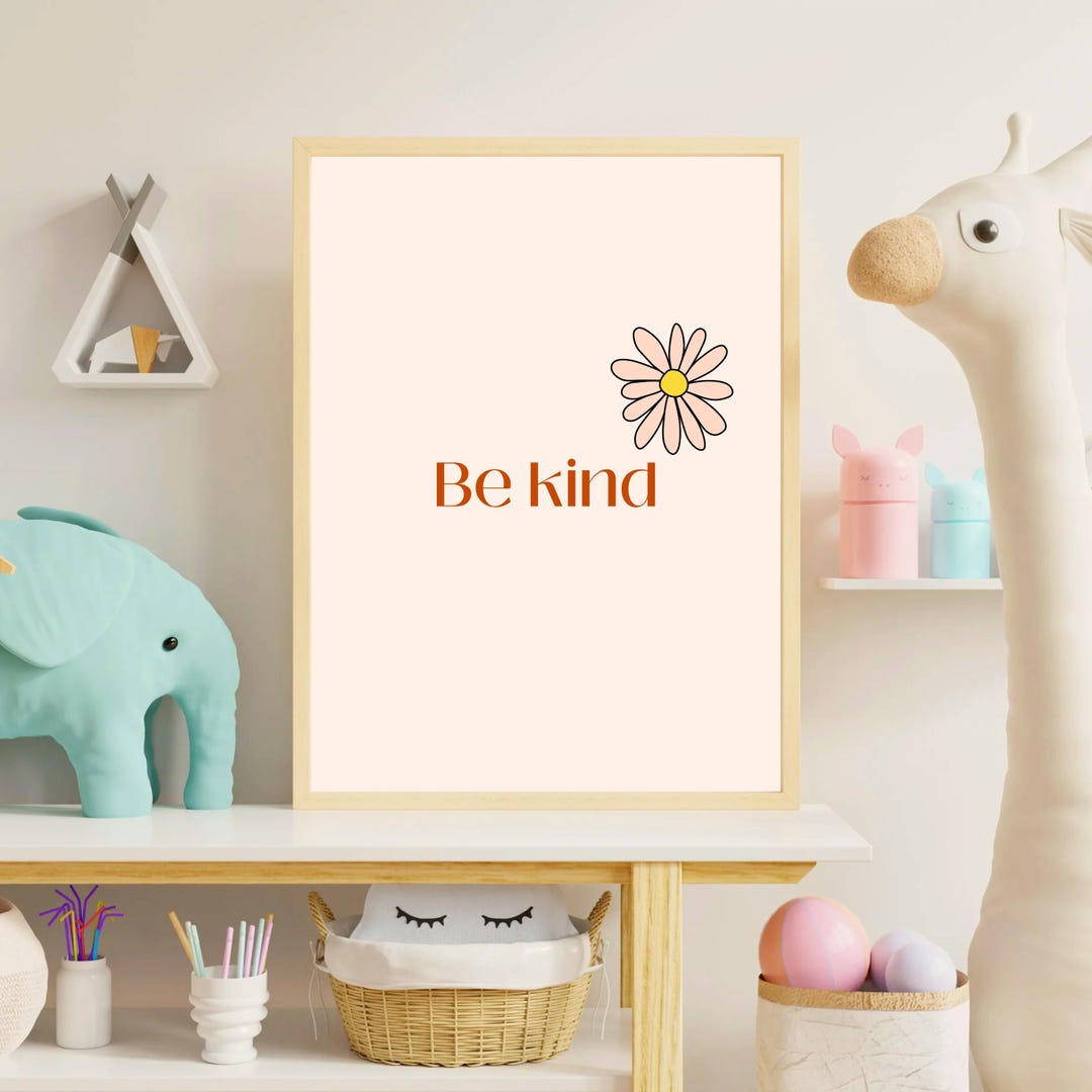 Be Kind Printable Wall Art - Etsy