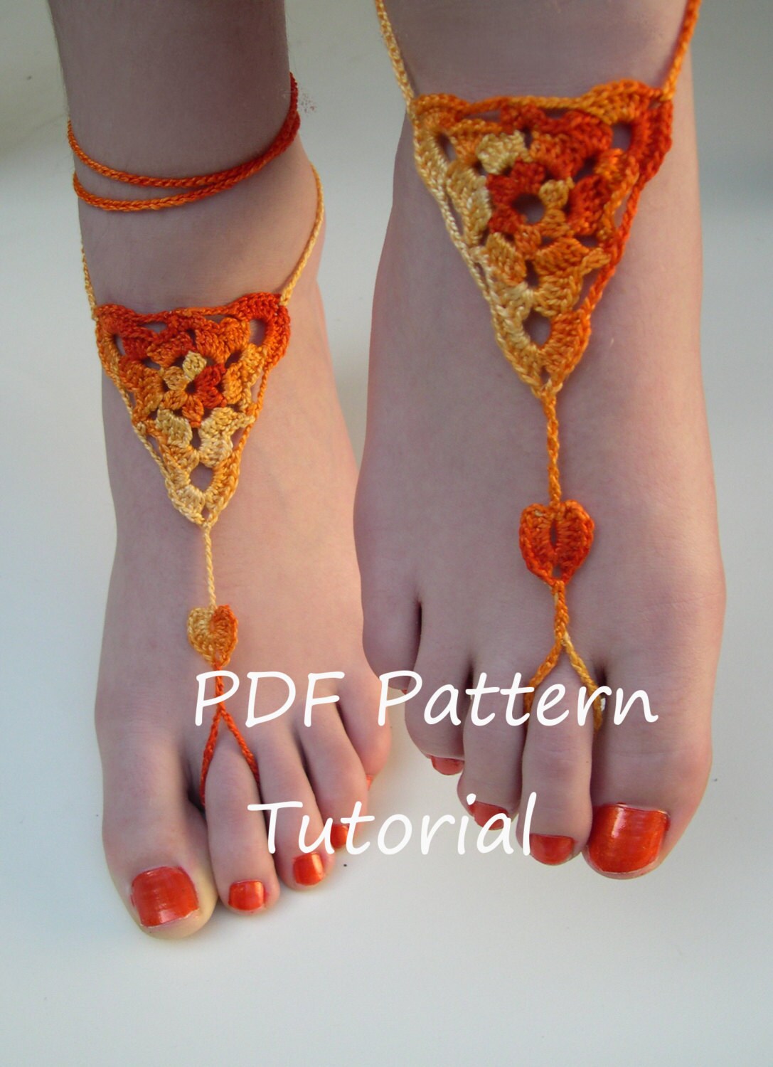 Barefoot Sandals Crochet Pattern - Barefoot Sandals Tutorial - Crochet ...