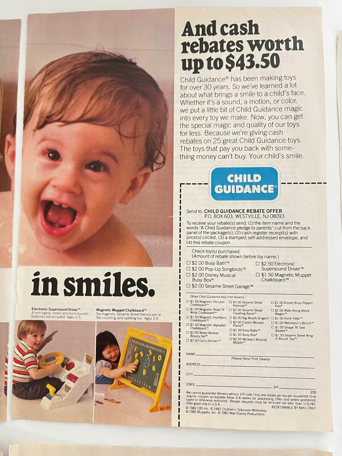 BABY TOYS Products Vintage Magazine Ads 6 1970-80s | Etsy