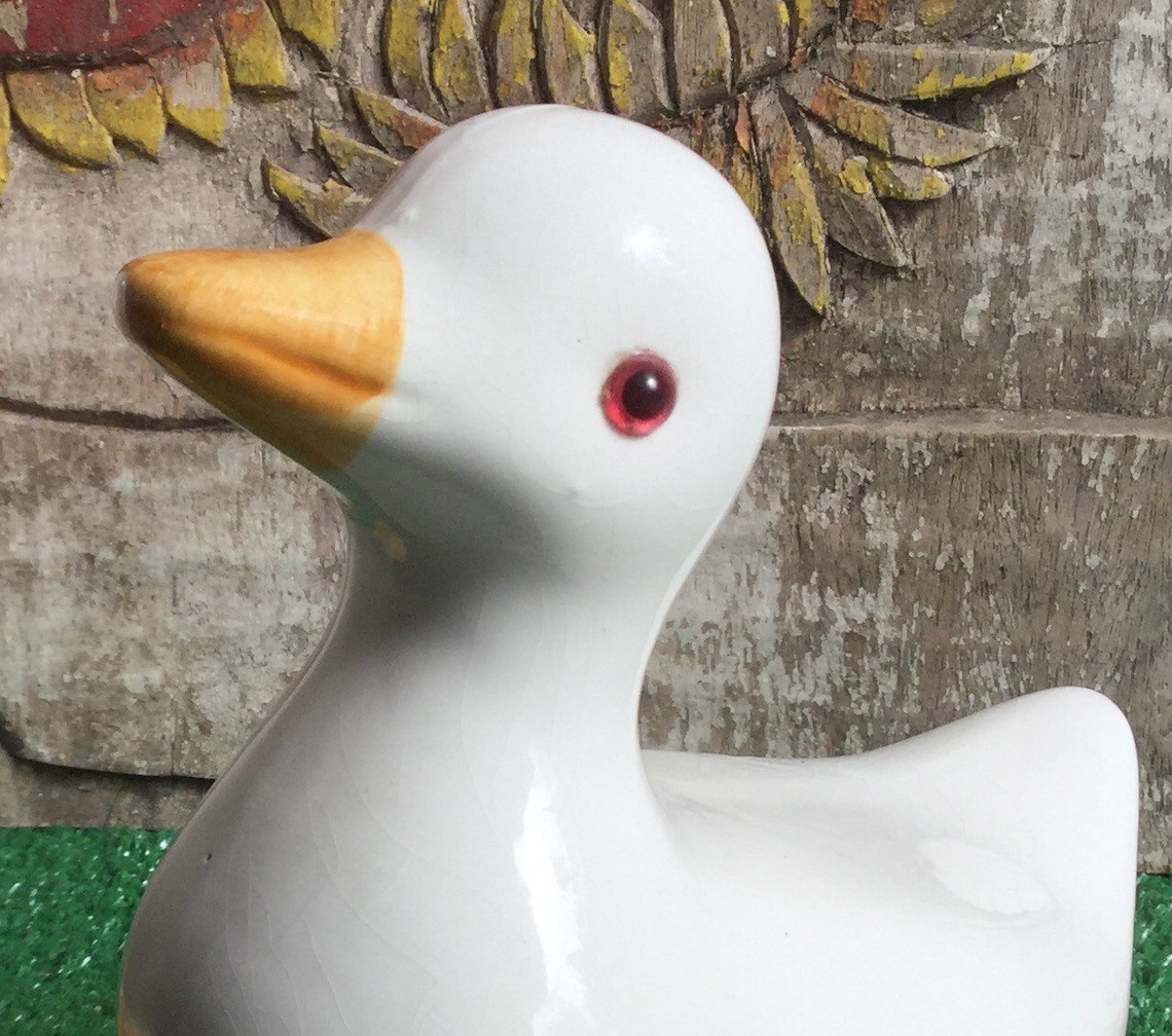 QUACKING DUCKS Vintage Ceramic Statues Set of Two 2 - Etsy.de