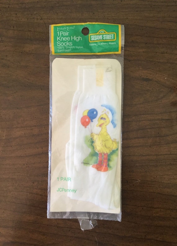 SESAME STREET Vintage RARE Big Bird Socks for Children Nylon - Etsy