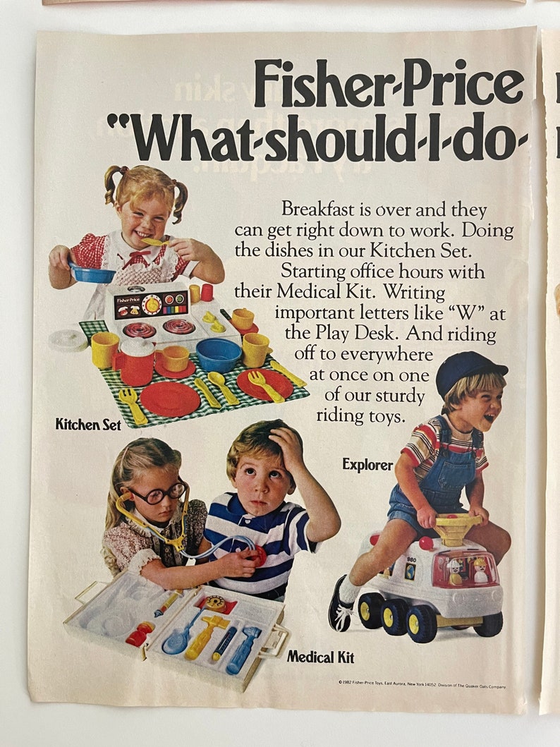 BABY TOYS Products Vintage Magazine Ads 6 1970-80s | Etsy
