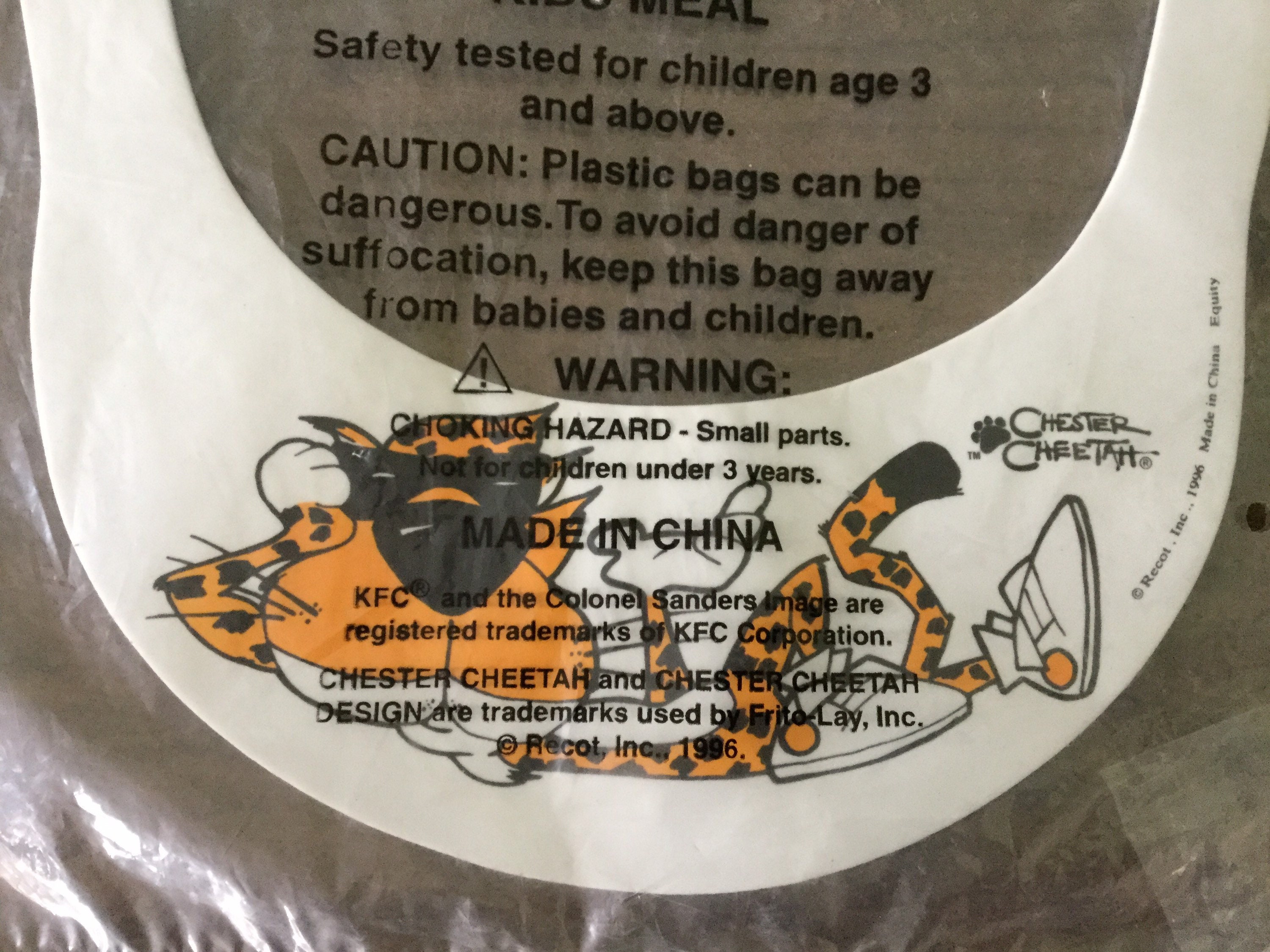 CHESTER CHEETAH Vintage Kids Meal Visor KFC Fast Food - Etsy UK