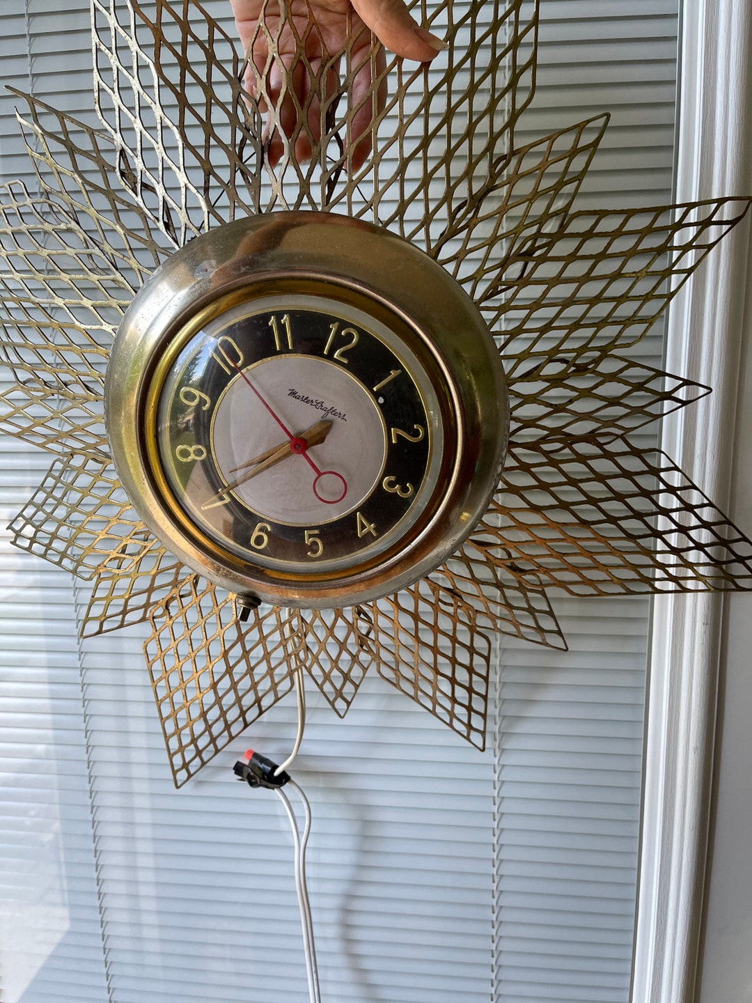 MASTERCRAFTERS Midcentury Starburst Wall Clock - U.S. Electric Plug ...