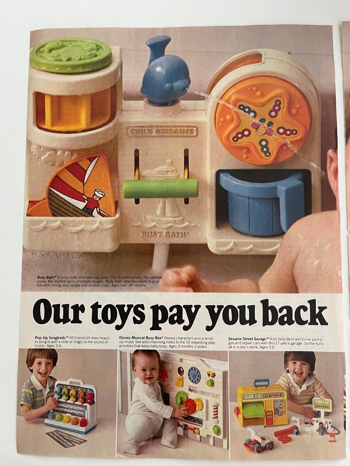 BABY TOYS Products Vintage Magazine Ads 6 1970-80s | Etsy