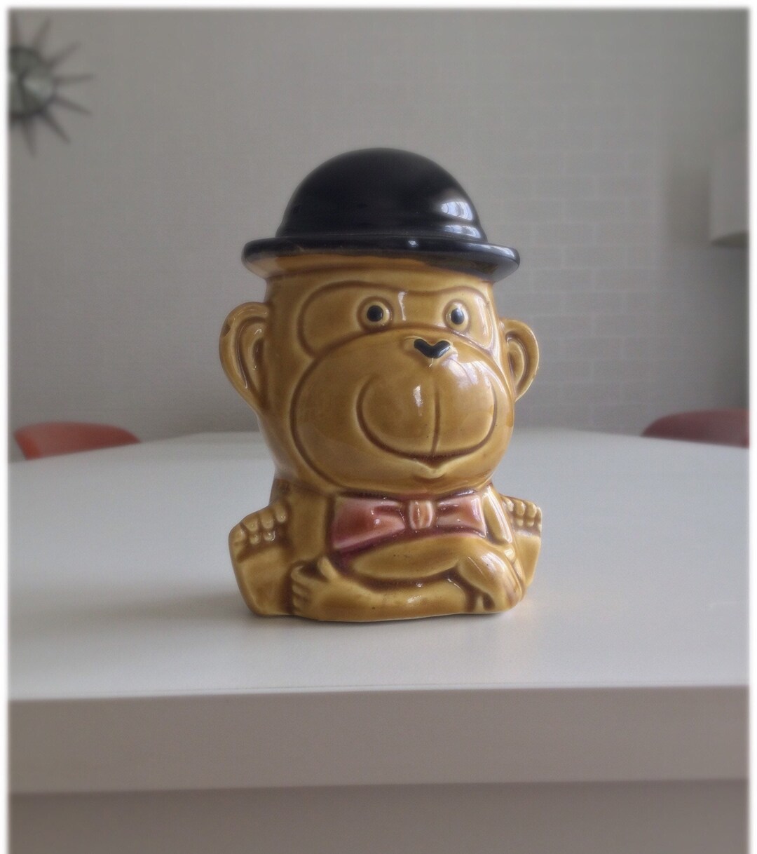 MIDCENTURY MONKEY Vintage Ceramic Bank Made in Japan 1451 - Etsy