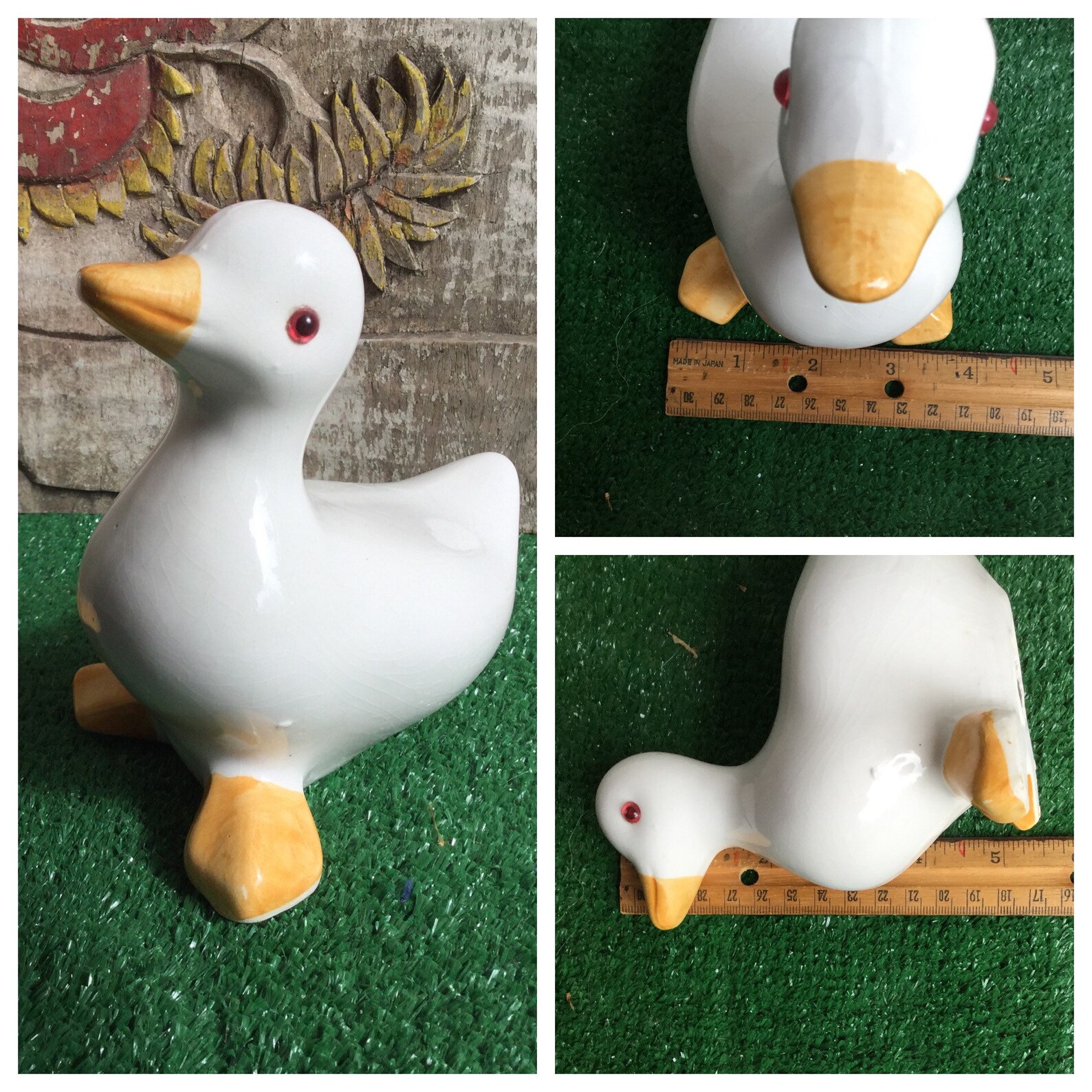 QUACKING DUCKS Vintage Ceramic Statues Set of Two 2 - Etsy.de