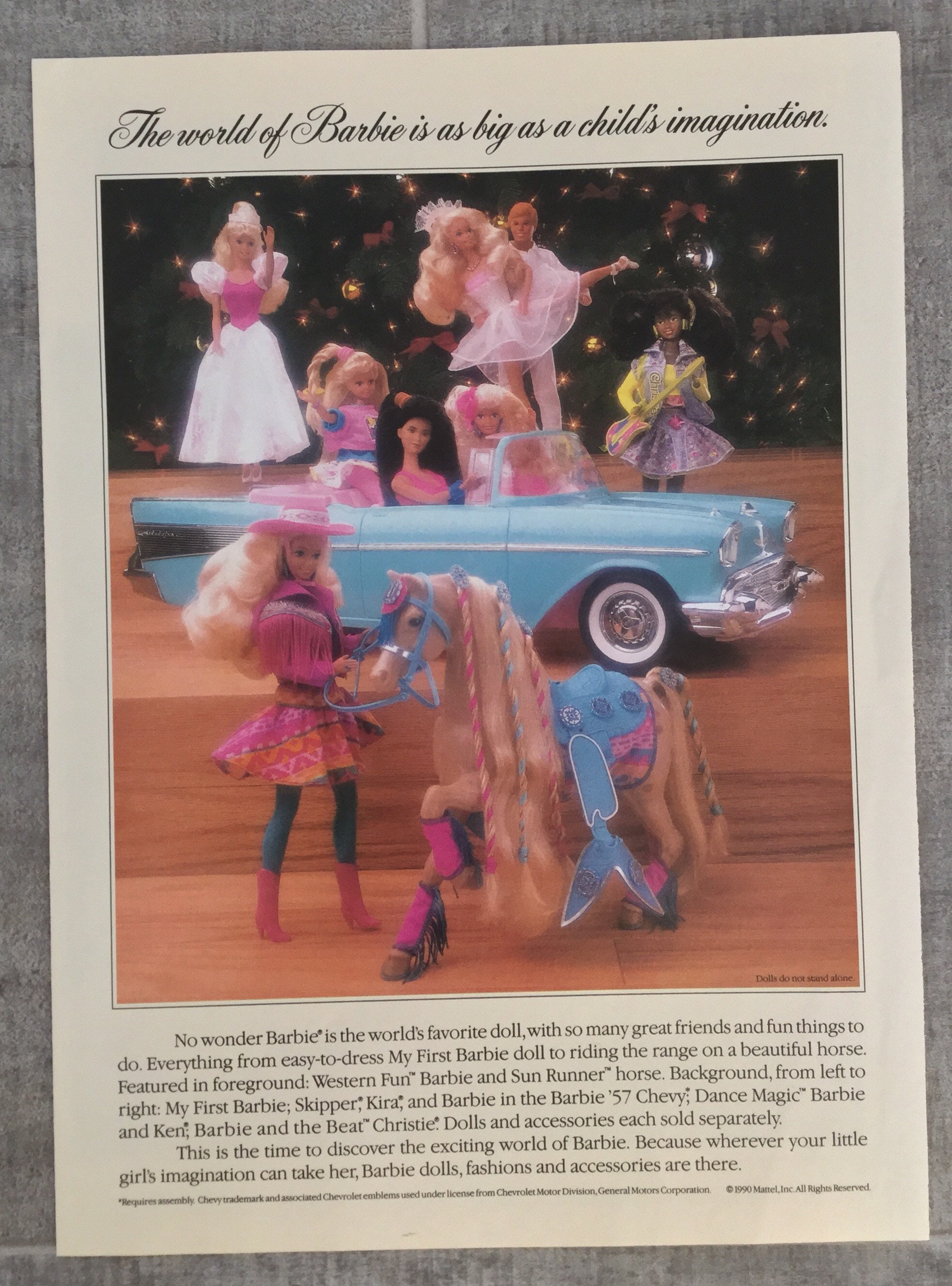 BARBIE Products Vintage Magazine 3 Ads 1970-90s Magazine | Etsy