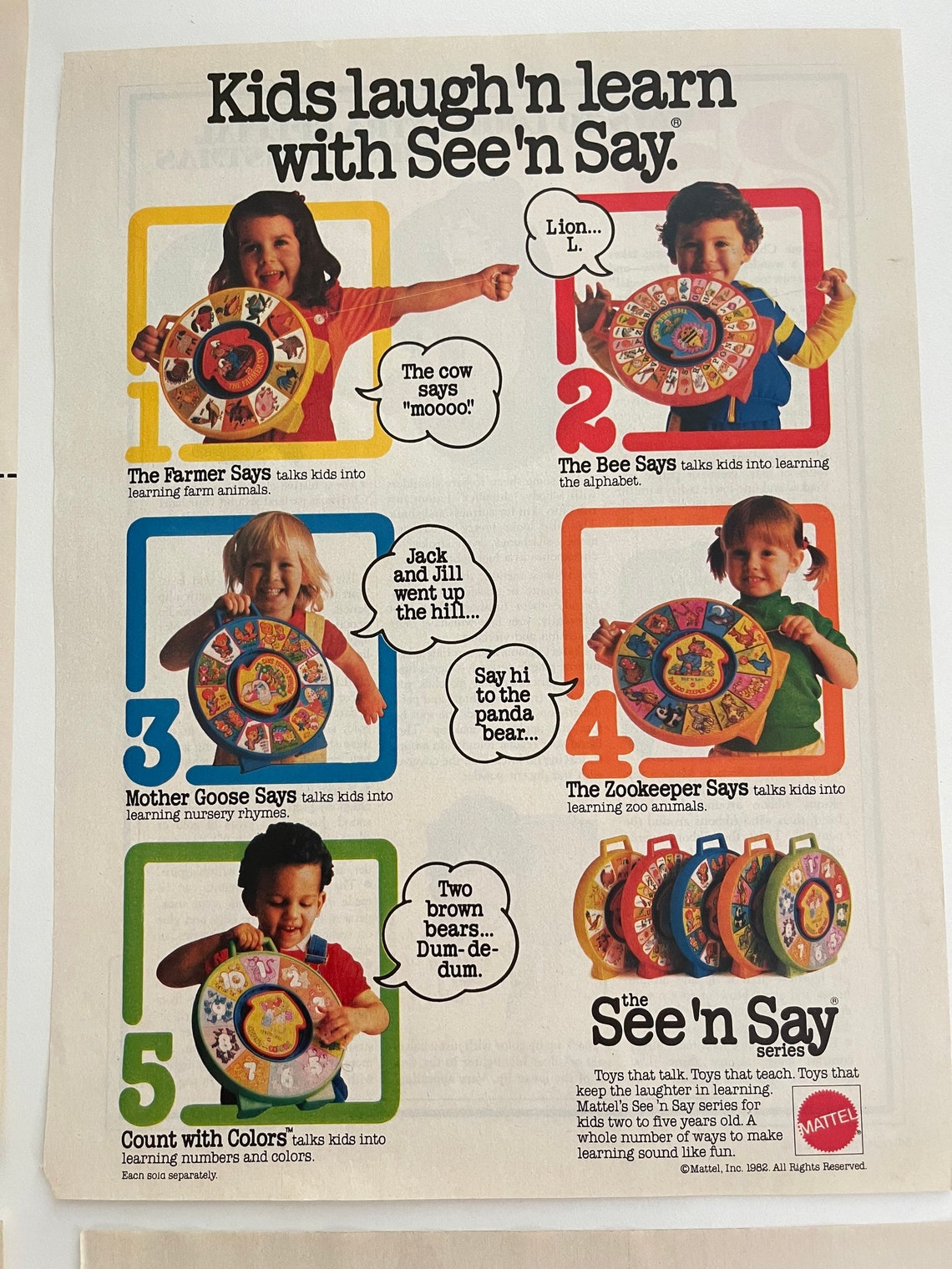 BABY TOYS Products Vintage Magazine Ads 6 1970-80s | Etsy