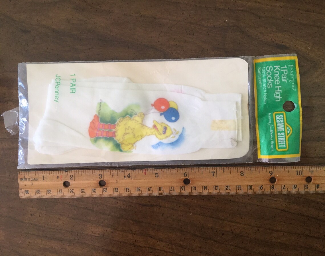 SESAME STREET Vintage RARE Big Bird Socks for Children Nylon - Etsy