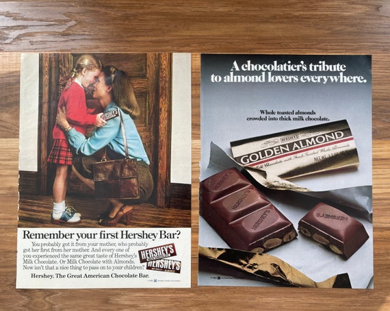 HERSHEYS Authentic Original 1970-80s Magazine Print Ad - Etsy