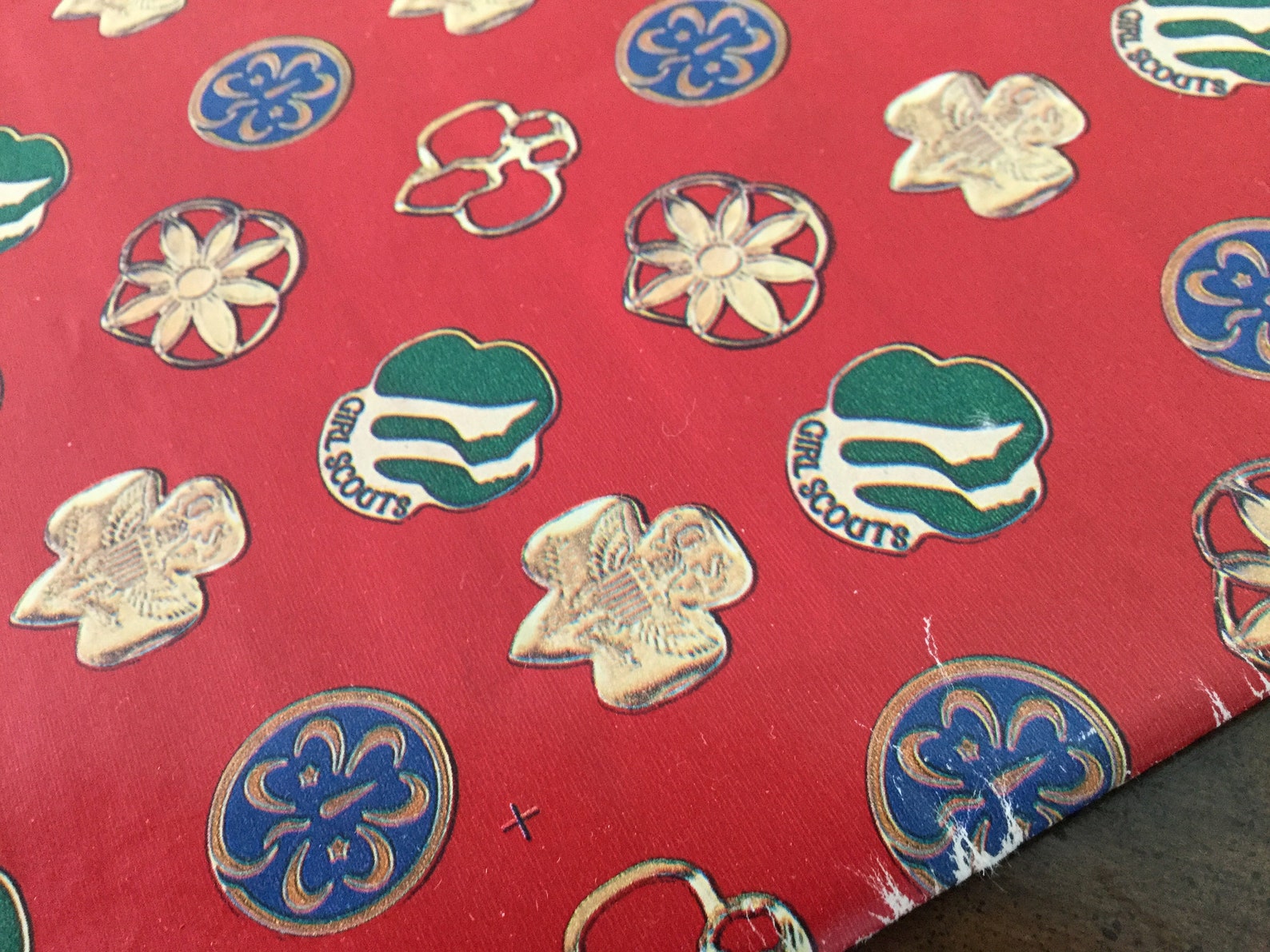 GIRL SCOUTS Emblem Vintage Wrapping Paper Sheets (set of Two) and 13 ...