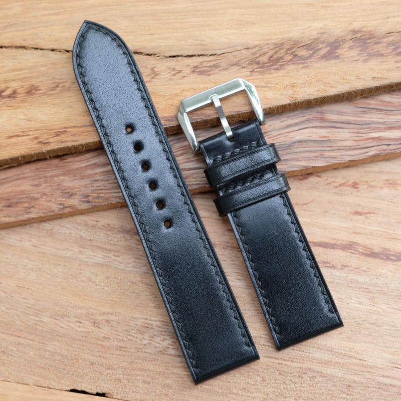 Natural shell cordovan watch strap - Etsy Polska