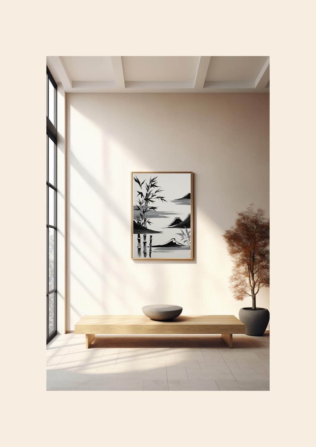 Canva Ai Digital Art Templete:japanese Zen - Etsy
