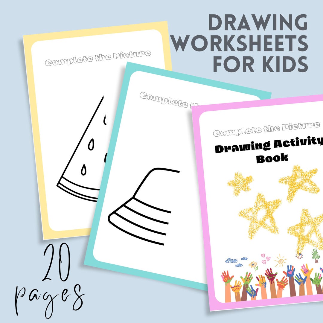 Complete the Picture: 20 Fun Drawing Pages for Kids - Instant Download ...