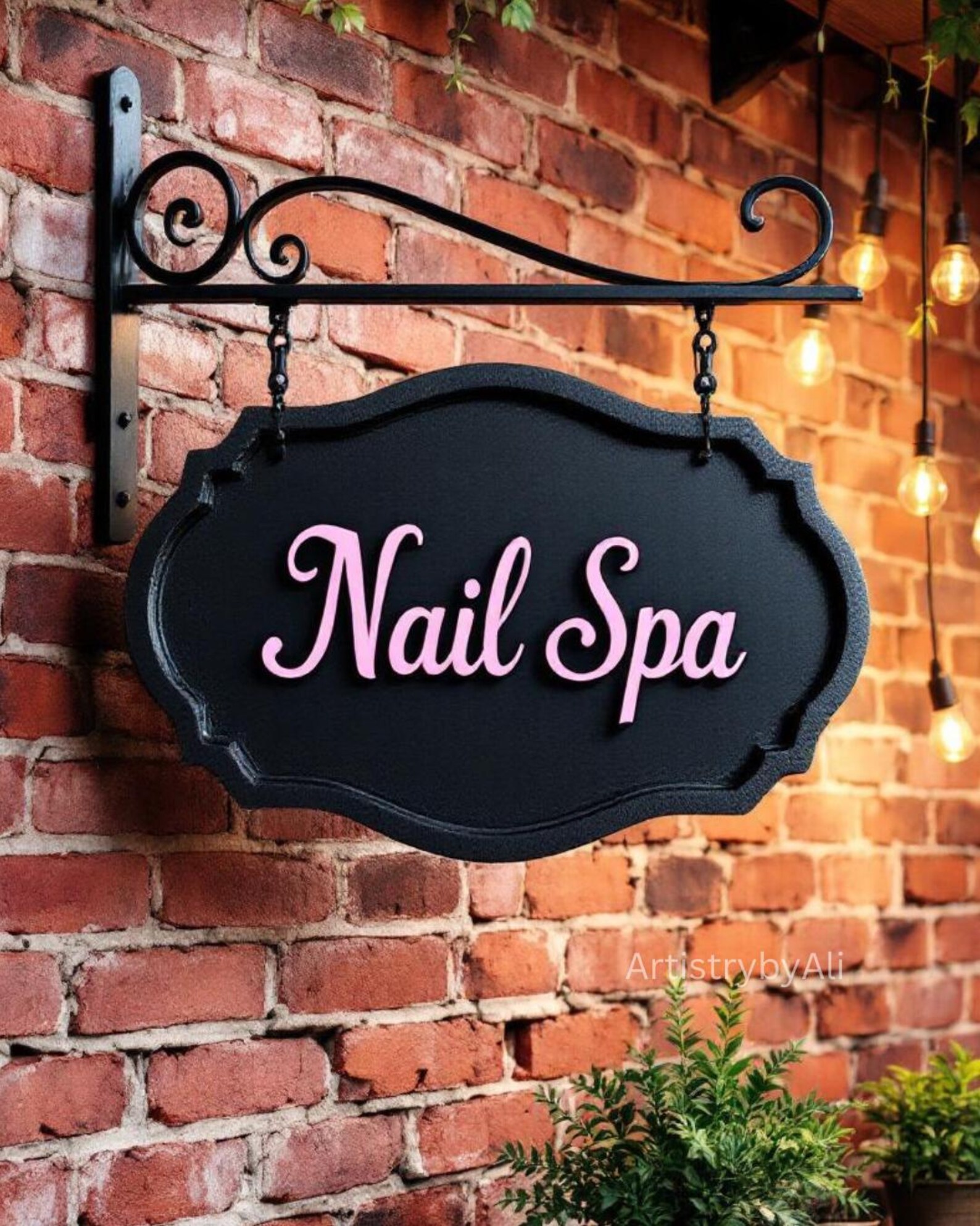 Two Sided Blade Sign- Custom Outdoor Business Wall Sign -small Business ...