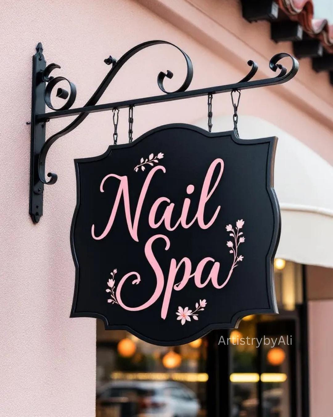 Two Sided Blade Sign- Custom Outdoor Business Wall Sign -small Business ...