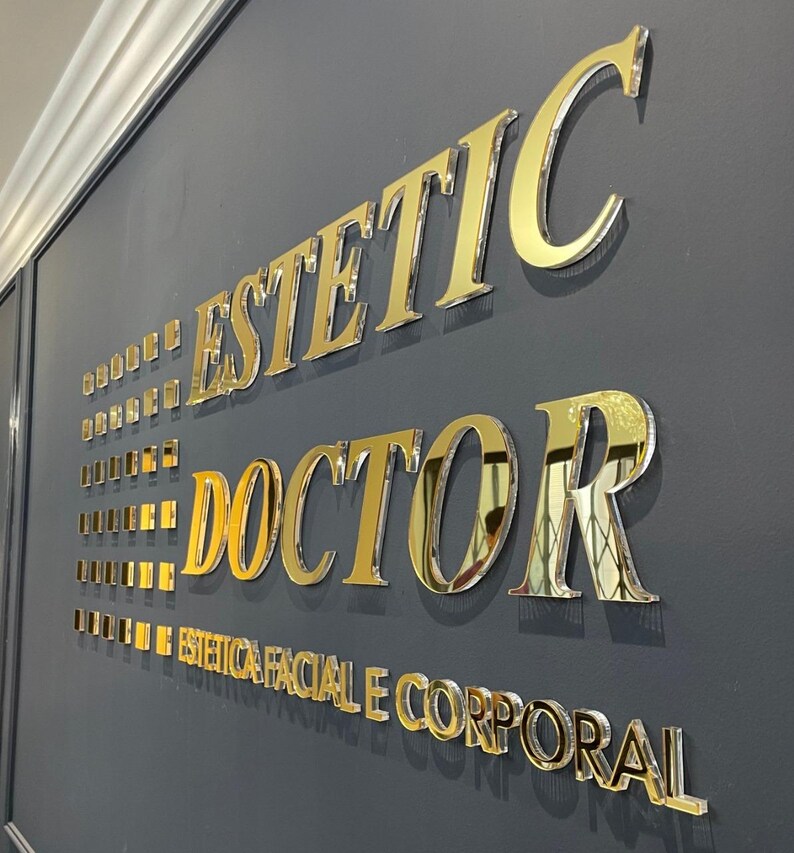 Backlit Salon Logo Sign, 3D Metal Signage, Illuminated Business Sign - Etsy