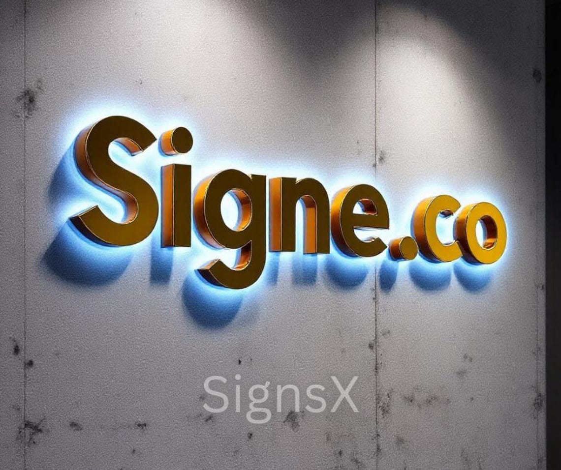 Custom 3D Metal Backlit Logo Sign, Business Signage - Etsy