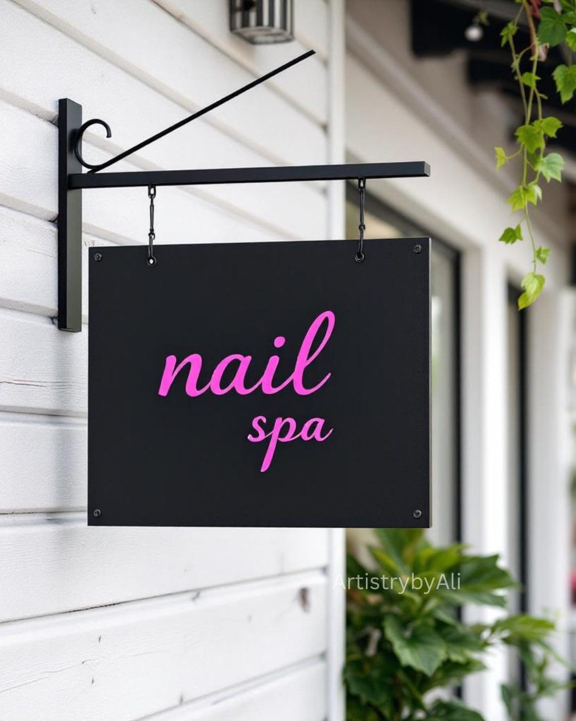 Two Sided Blade Sign- Custom Outdoor Business Wall Sign -small Business ...