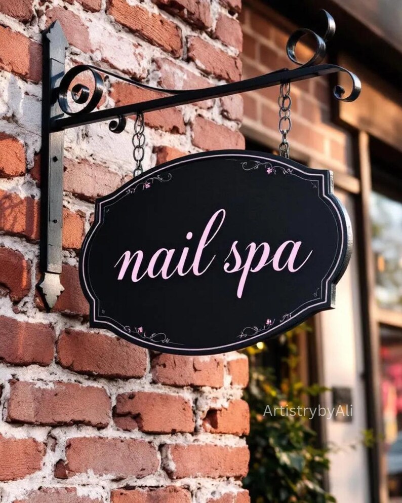 Two Sided Blade Sign- Custom Outdoor Business Wall Sign -small Business ...