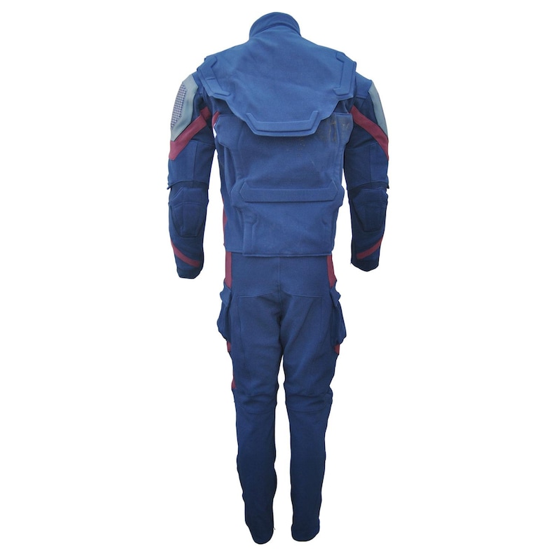 Captain America Steve Rogers Avengers 4 Endgame Stretch Fabric Costume ...