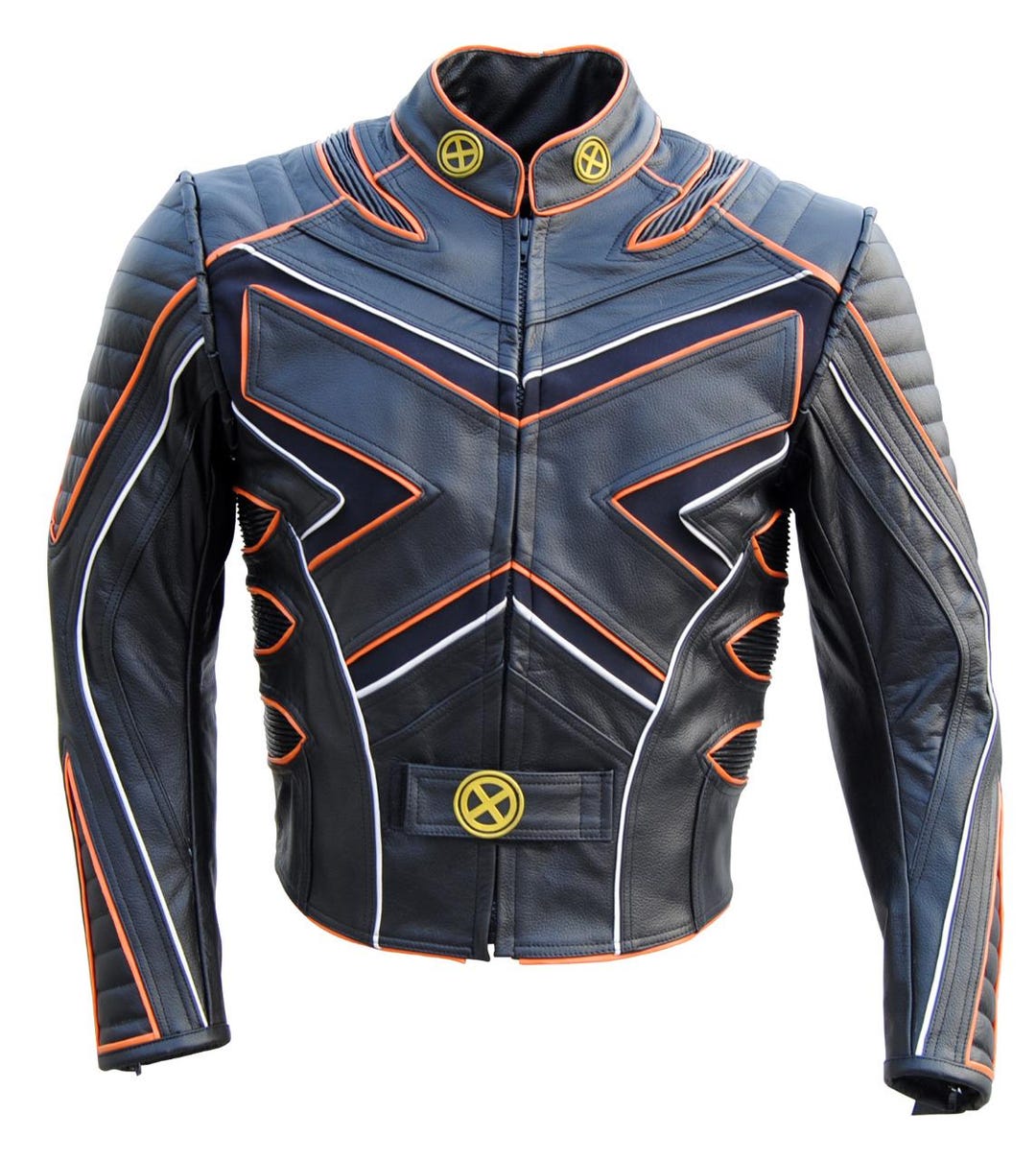 X-men 3 Leather Motorcycle Jacket: Wolverine Costume, Cowhide Leather ...