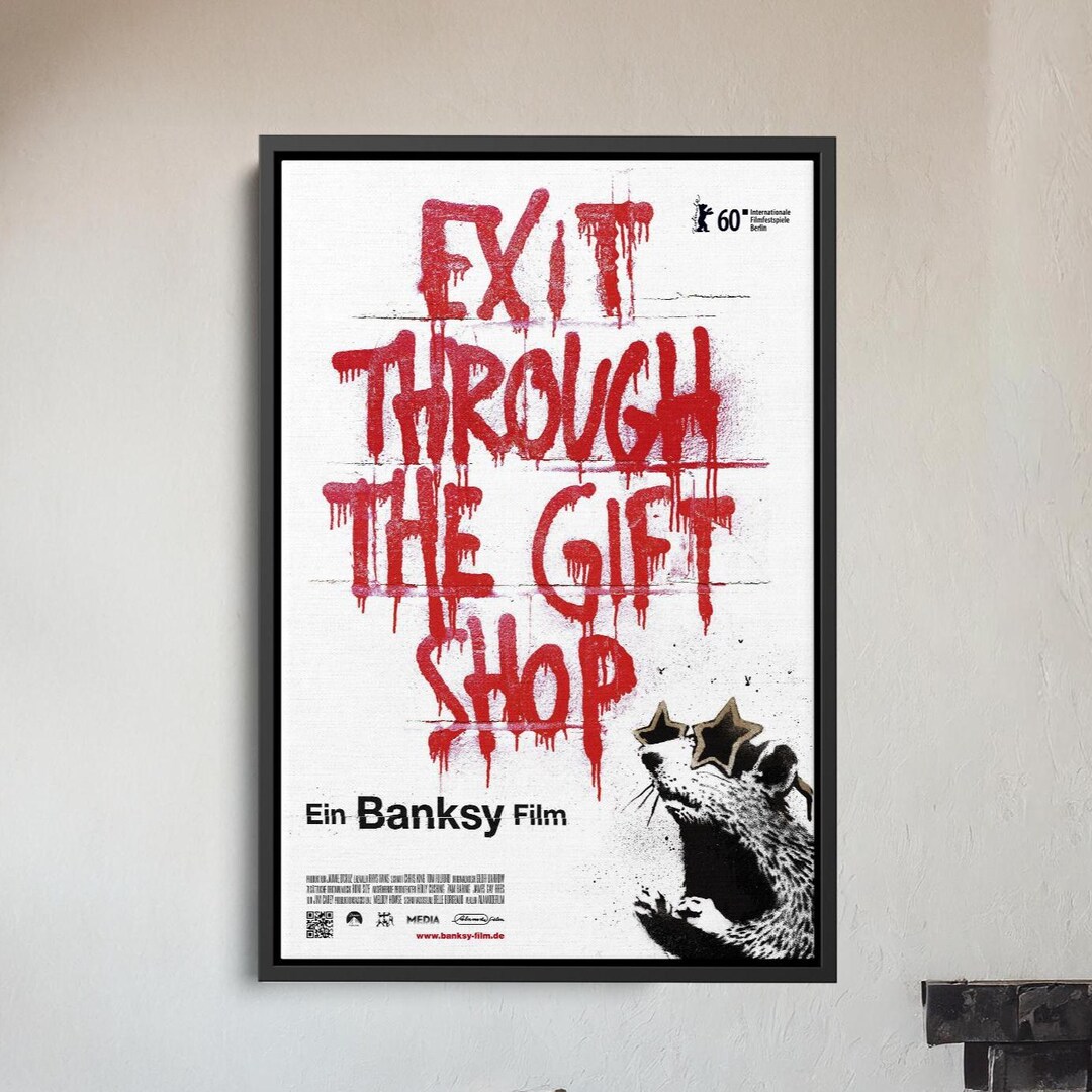 Banksy – Exit Through the Gift Shop Street Graffiti Pop Art Canvas ...