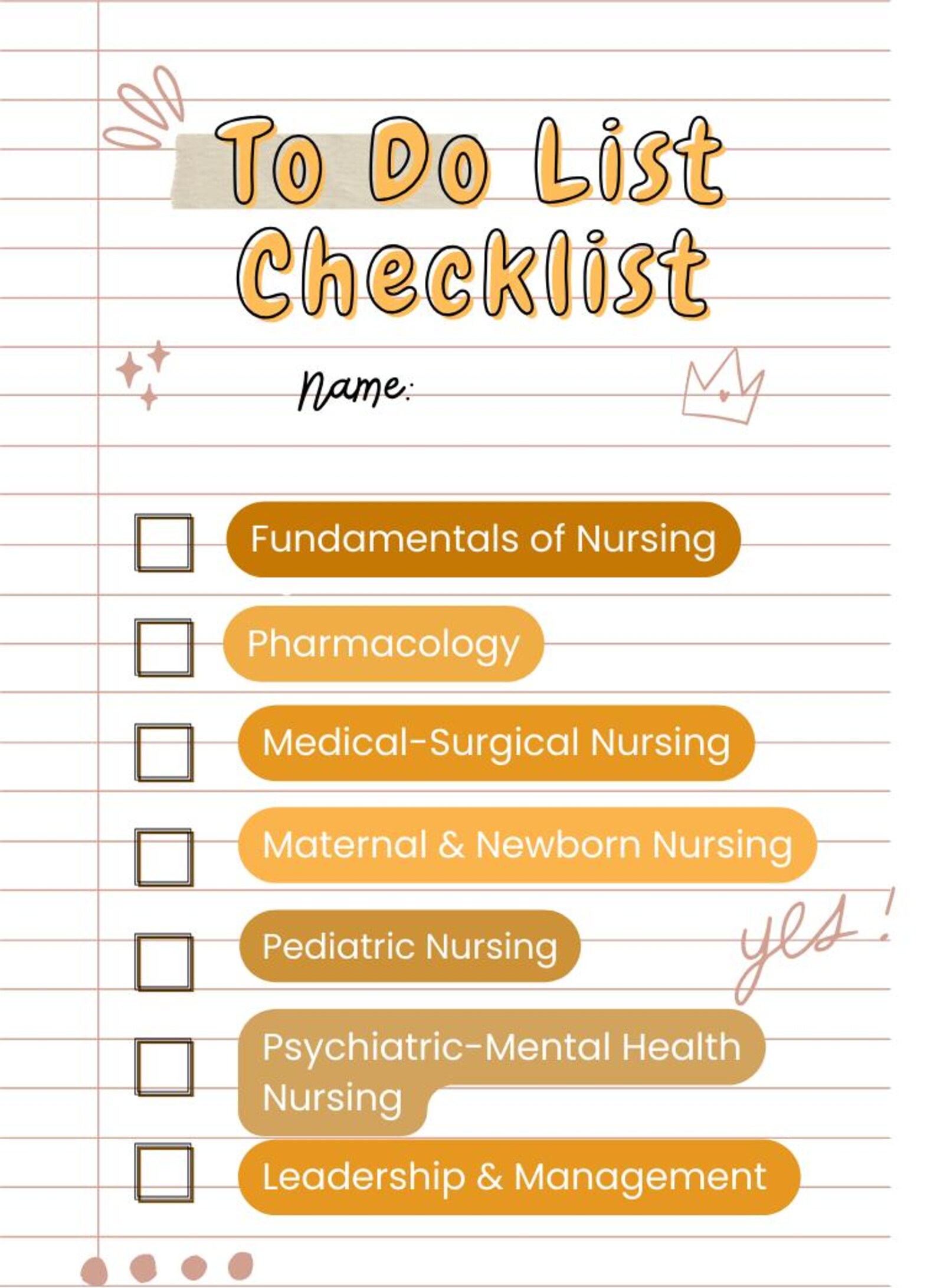 NCLEX Study Planner | 10-page Printable Nursing Student Study Guide | 3 ...