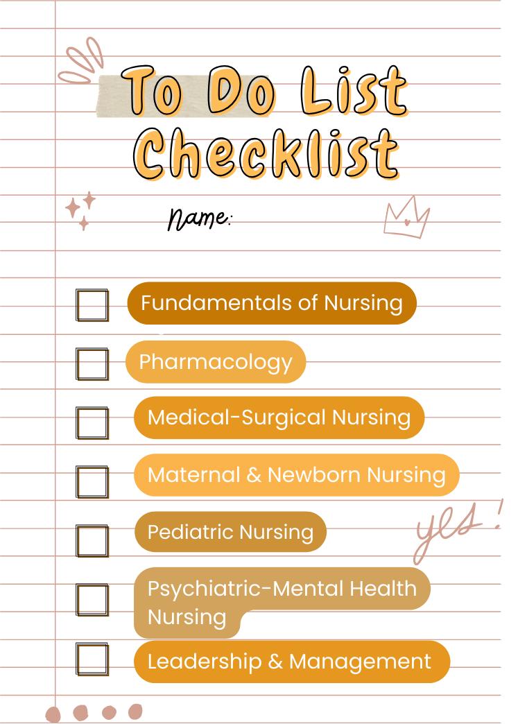 NCLEX Study Planner | 10-page Printable Nursing Student Study Guide | 3 ...