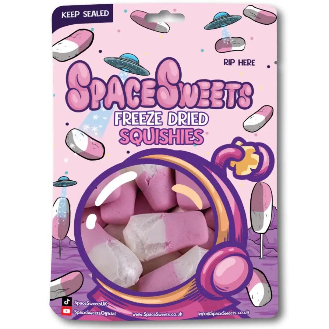 Space Sweets Freeze-dried Squishies – Crunchy Fruity Snack 50g Pouch ...