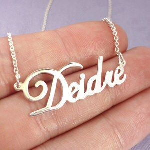 Custom Sterling Silver Name Necklace - Etsy