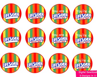 Life Saver Candy Tag-11 Designs in 1 Digital Download - Etsy