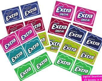Extra Gum Gift Tag - Etsy