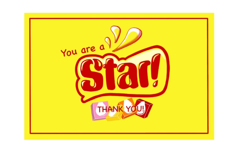 Starburst Gift Tag Digital Download - Etsy