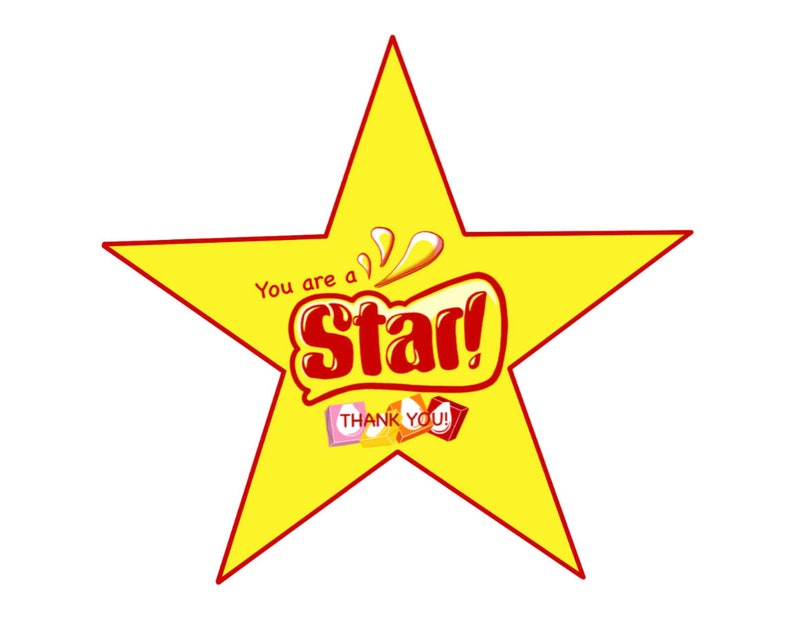 Starburst Gift Tag Digital Download - Etsy