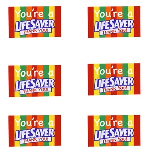 Lifesaver Gift Tag Digital Download | Etsy
