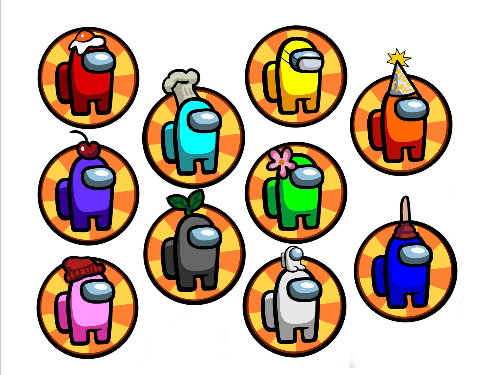 Among Us- Party Decor-6 in 1! Digital Download! - Etsy