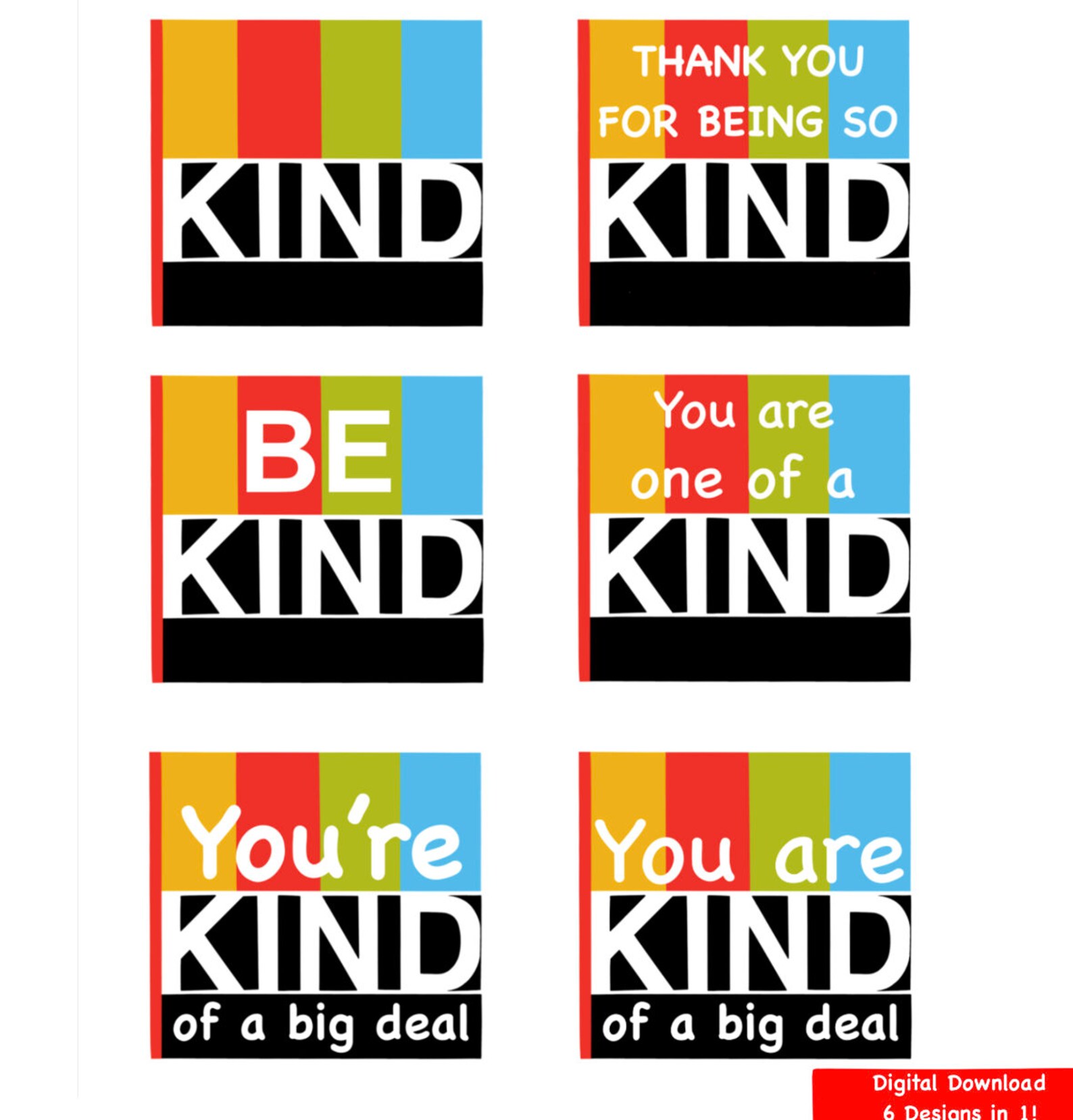 KIND Bar Gift Tagsdigital Download - Etsy