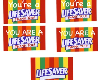 Printable/editable You Are a Real Lifesaver Christmas Holiday New Years ...