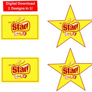 Starburst Gift Tag Digital Download | Etsy