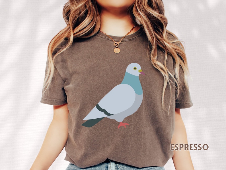 Funny Pigeon Shirt: Minimal Animal Graphic Comfort Colors Tee - Etsy