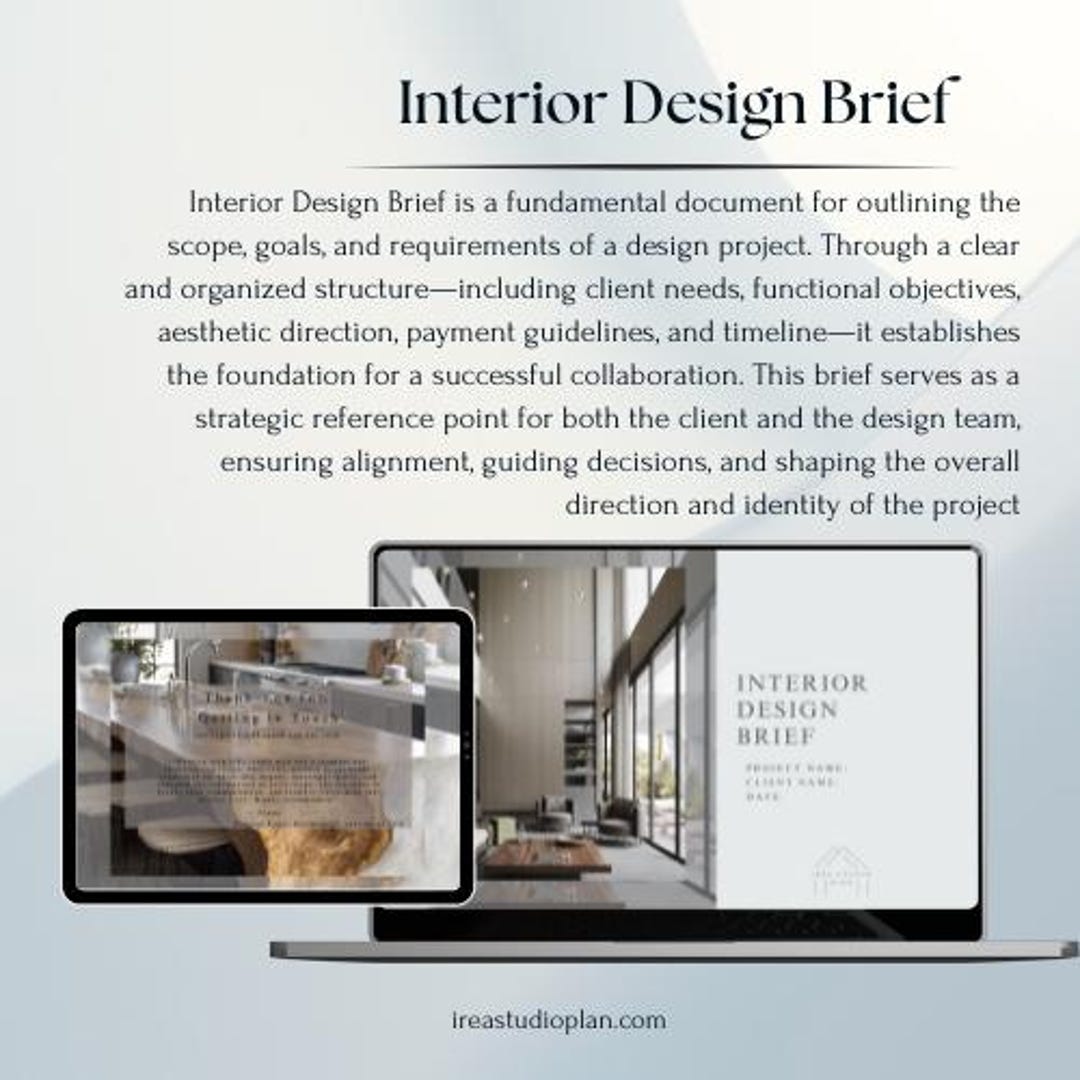 Interior Design Brief Template | Canva Editable Document | Client ...